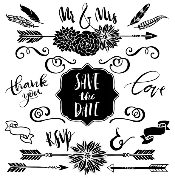 Vector: wedding arrows | Wedding graphic set, arrows — Stock Vector ... Vector: wedding arrows | Wedding graphic set, arrows — Stock Vector ...