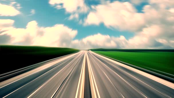 Heavy traffic on highway surreal time lapse,fast cars traveling on the ...