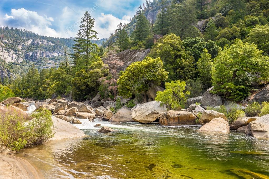 Merced river in Yosemite National Park — Stock Photo © milosk50 #75386885