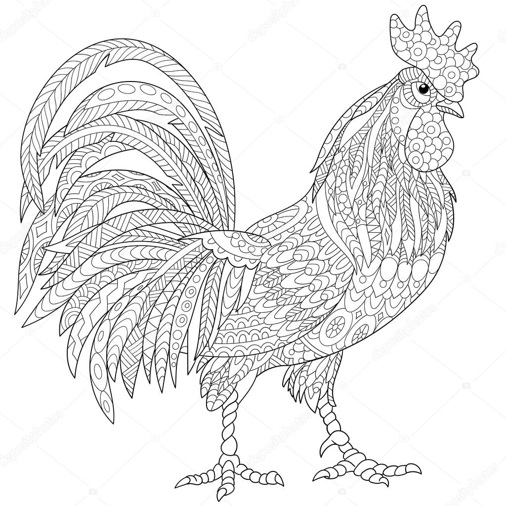 Stylized Rooster Vector