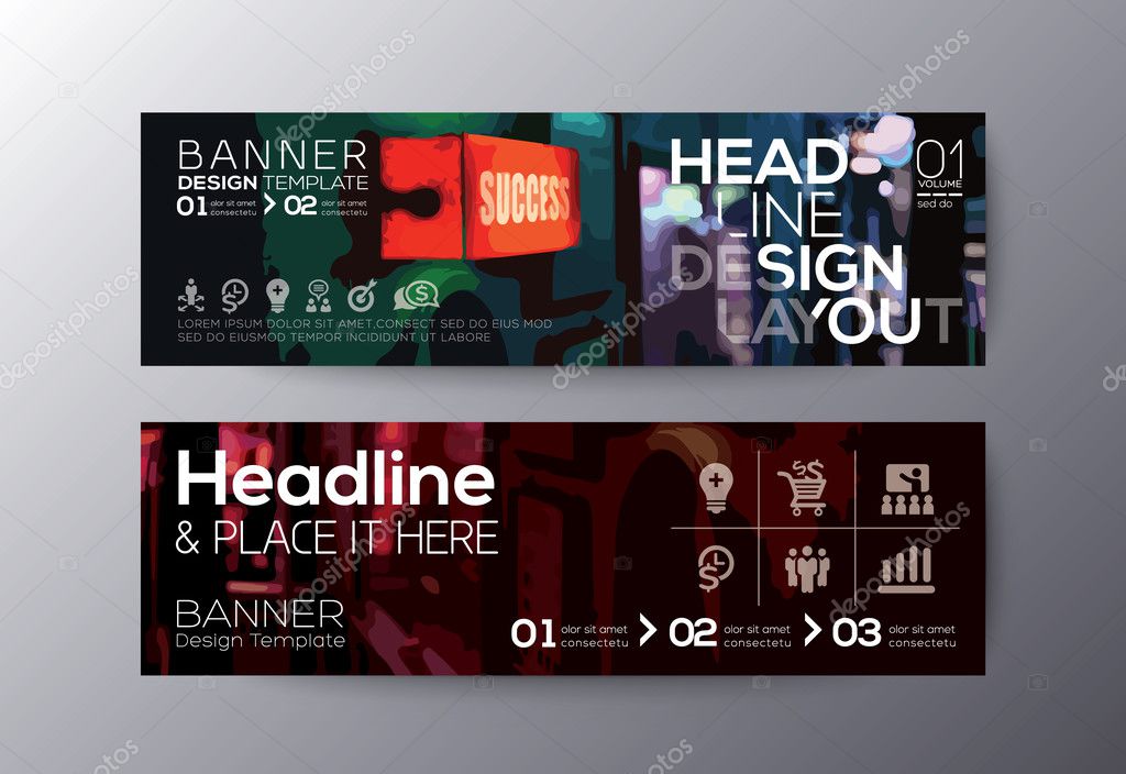 Set of modern design banners template Stock Vector by ©kraphix 70756679
