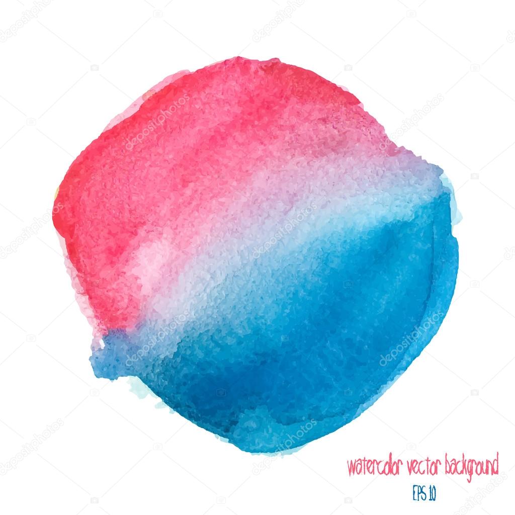 Red and blue watercolor circle — Stock Vector © sergio34 #61429201