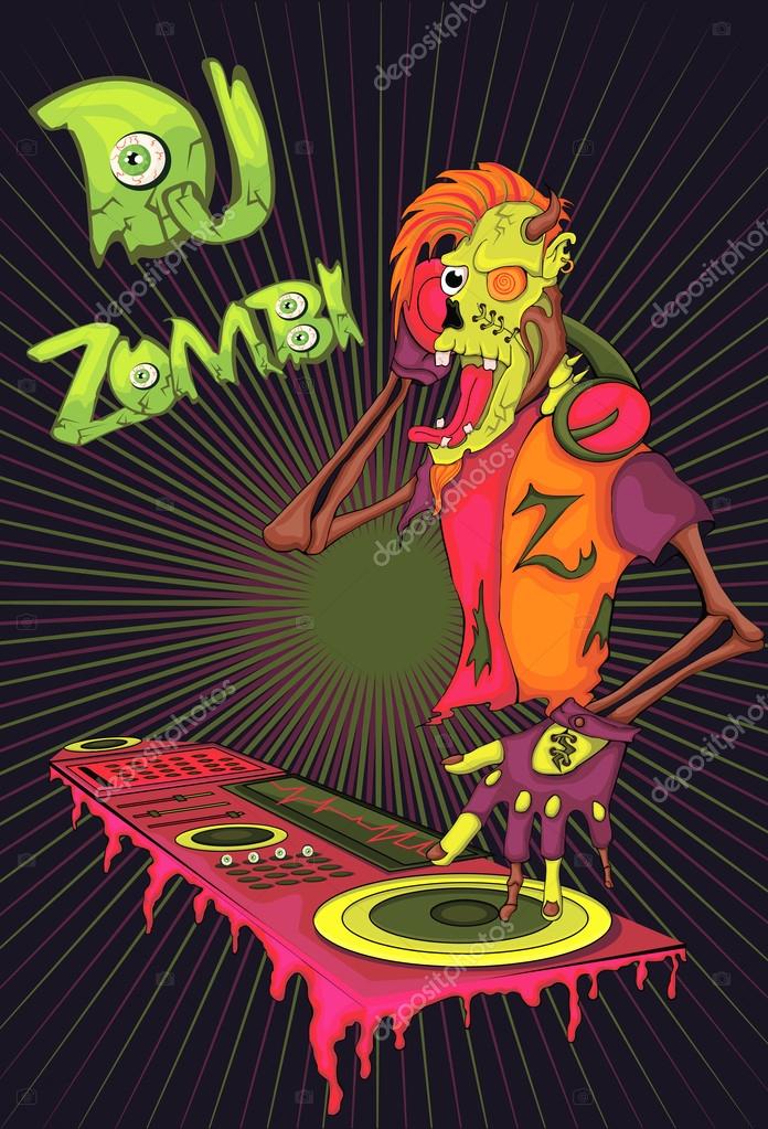 Download - DJ zombies. cartoon character. character evil forces ...