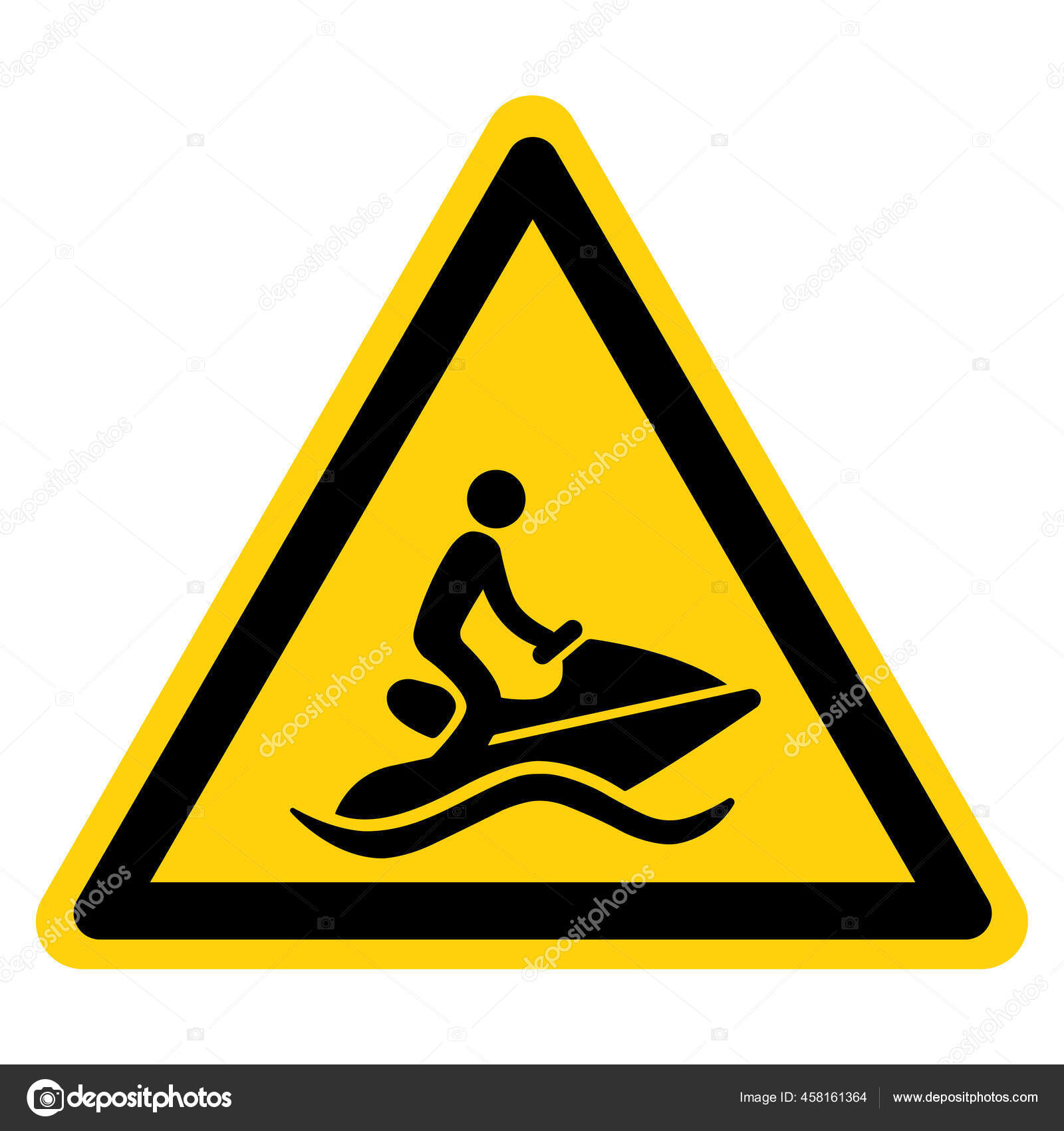 Jet Ski Symbol Sign Vector Illustration Isolate White Background Label ...