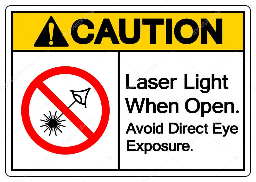 Precaución de luz láser al abrir Evite el signo de símbolo de ...