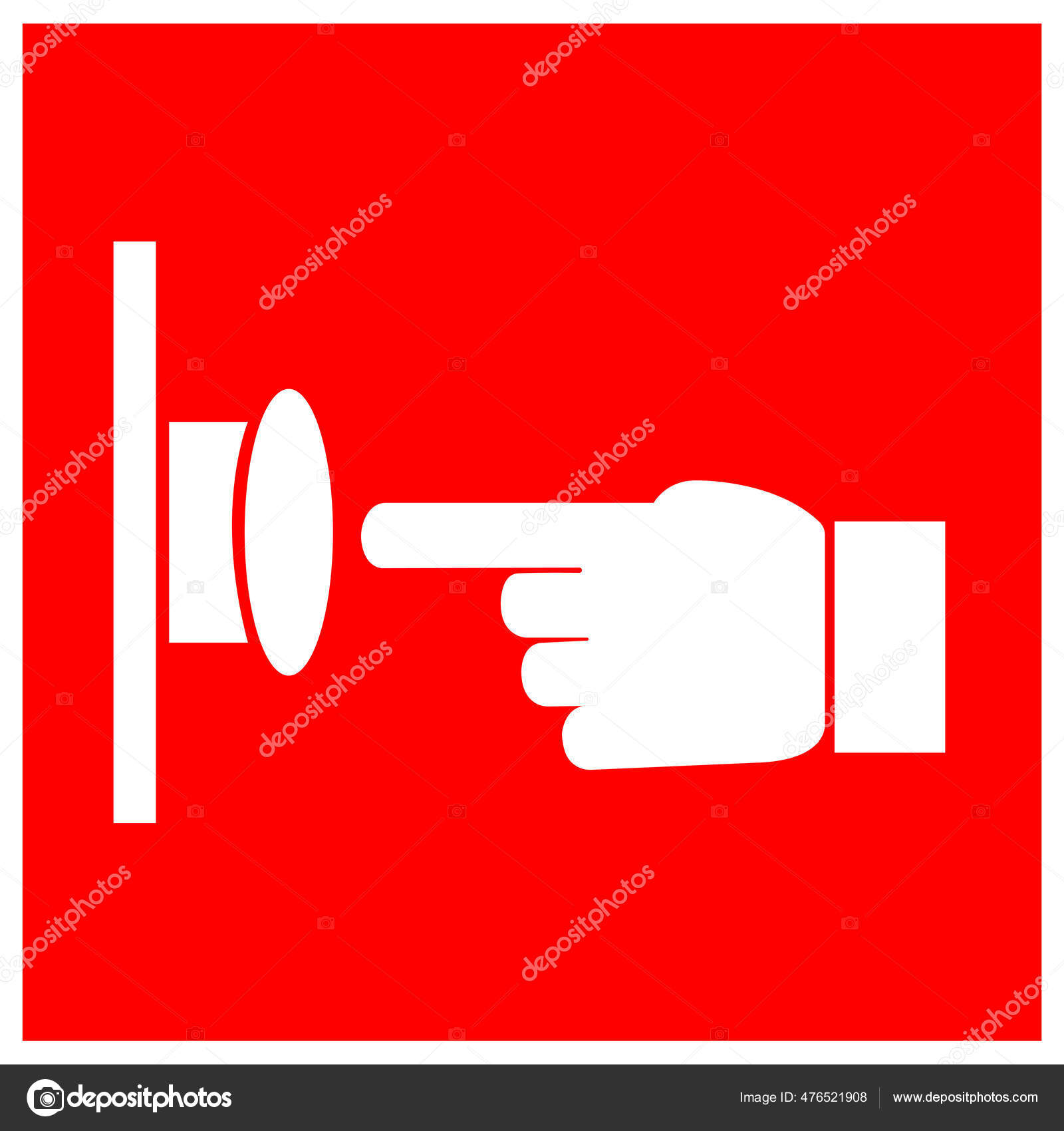 Signo Símbolo Botón Parada Emergencia Ilustración Vectorial Aislamiento ...