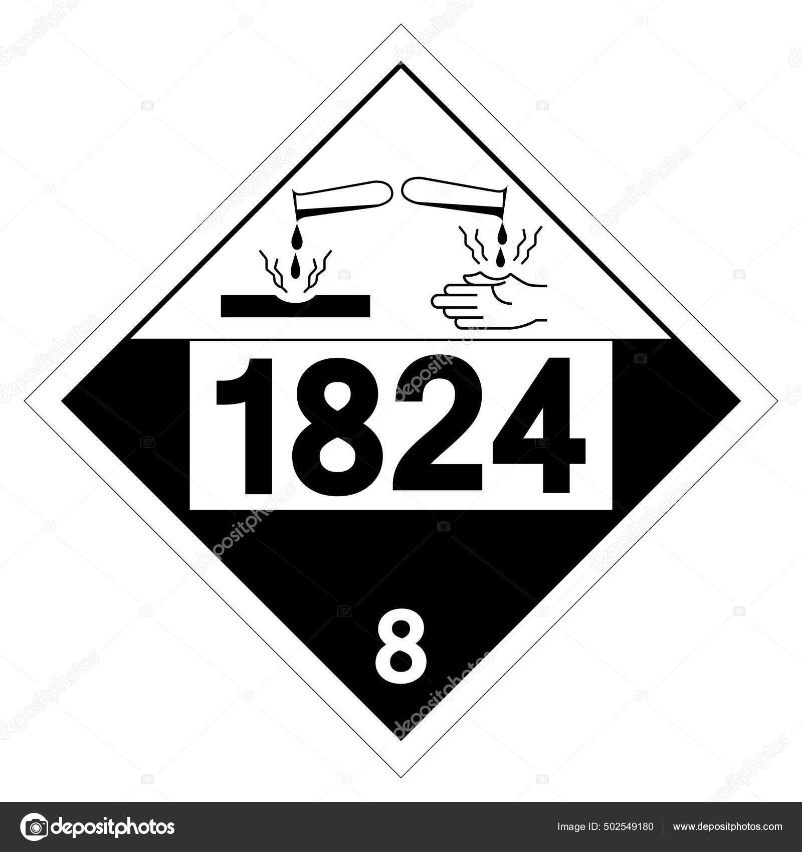 Un1824 Sodium Hydroxide Symbol Sign Vector Illustration Isolate White ...