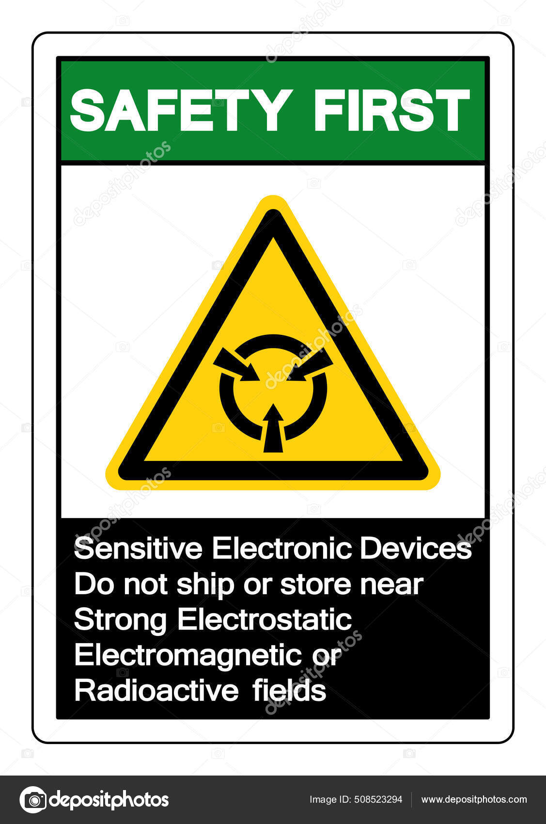Safety First Sensitive Electronic Devices Ship Store Strong ...