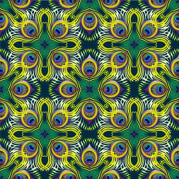 Peacock Feathers Vector Seamless Pattern ⬇ Vector Image By © Alisared835 Vector Stock 39495565