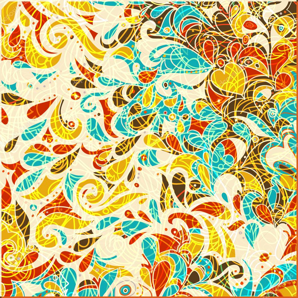 Retro multicolored mosaic leaf pattern. Stock Vector by ©AlisaRed835 ...