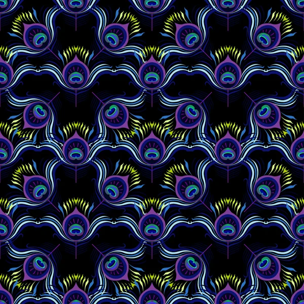 Peacock Feathers Vector Seamless Pattern ⬇ Vector Image By © Alisared835 Vector Stock 39495565