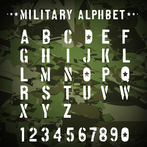 Letras militares imágenes de stock de arte vectorial | Depositphotos