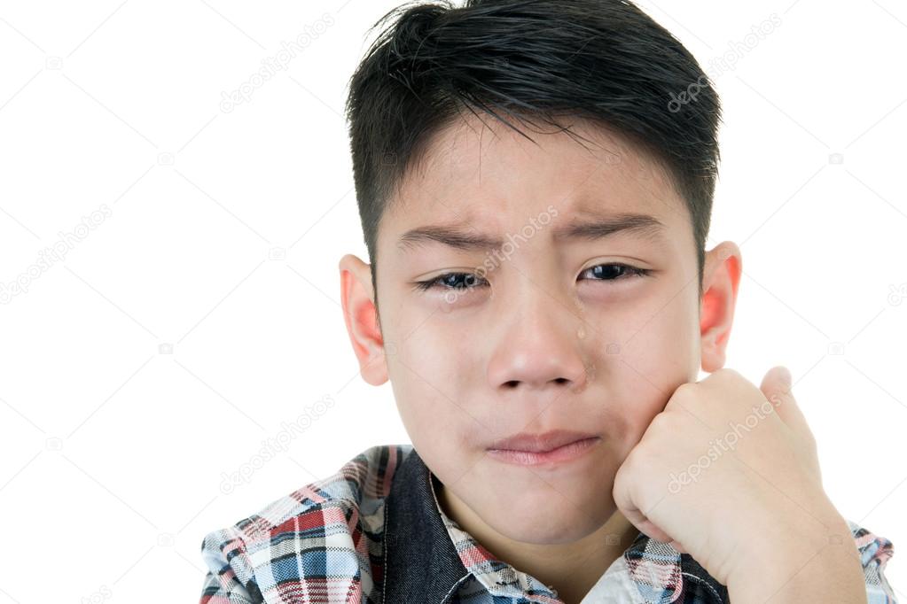 Sad Asian Boy Face