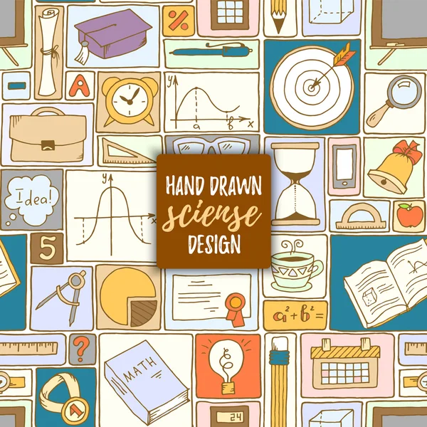 Mathematics science theme. Seamless hand drawn pattern about school and ...