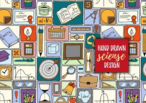 Mathematics science theme. Seamless hand drawn pattern about school and ...