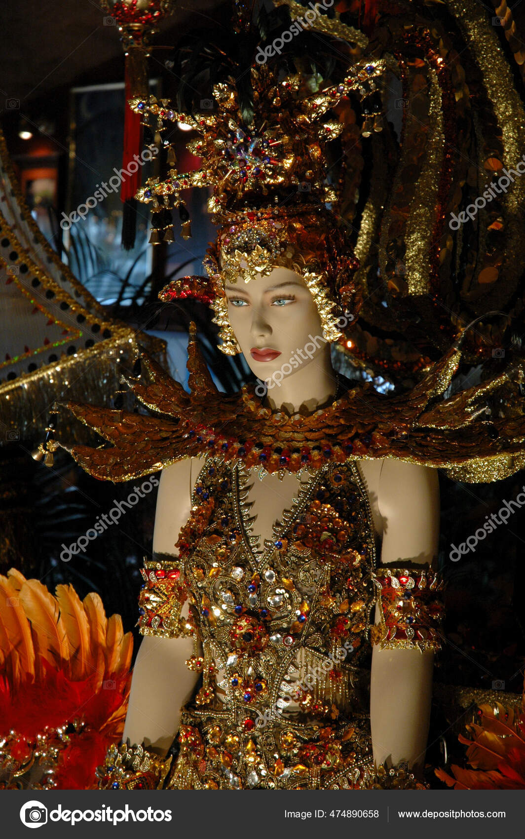Mannequin Typical Carnival Costume — Stock Photo © erneslopez #474890658