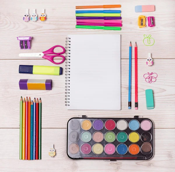 School supplies collage Stock Photo by ©budabar 130169686