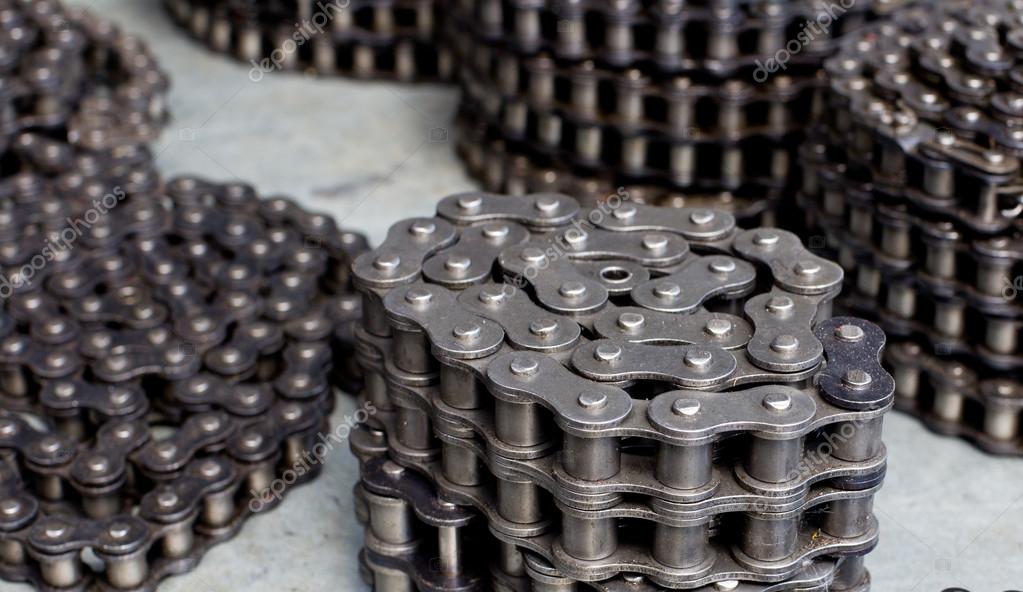 Rolled motor chains — Stock Photo © budabar #73316991