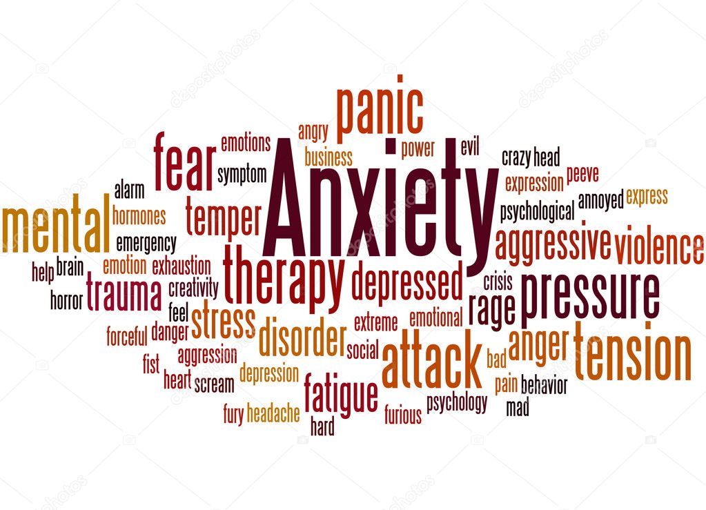 Anxiety, word cloud concept 2 — Stock Photo © kataklinger #100860094