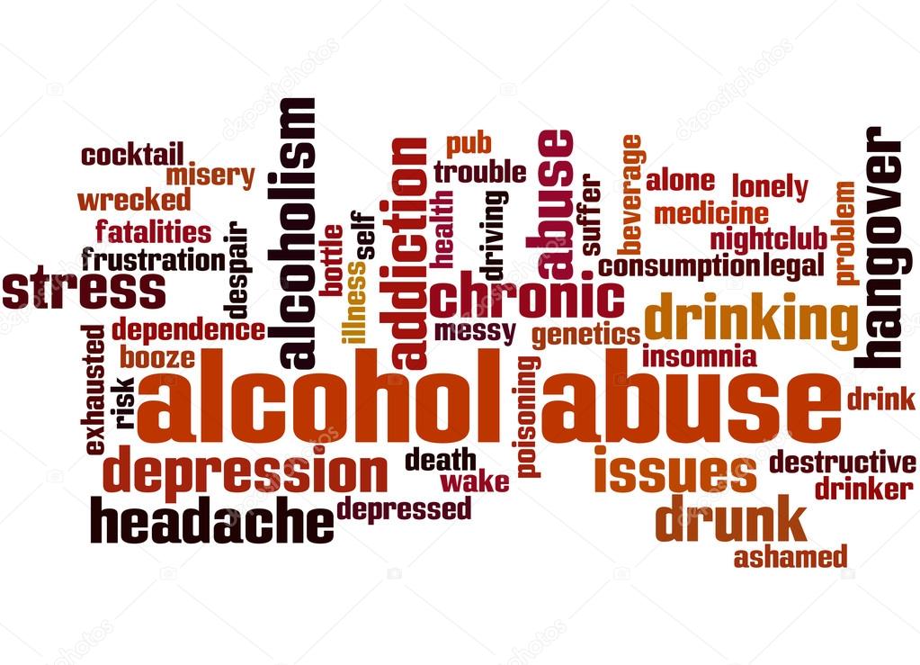 Alcohol abuse, word cloud concept 5 — Stock Photo © kataklinger #102540272