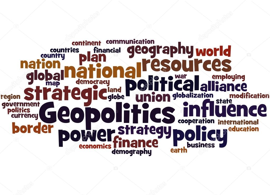 Geopolítica, concepto de nube de palabras 5 2023