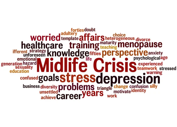 Midlife crisis, word cloud concept 9 — Stock Photo © kataklinger #108422744