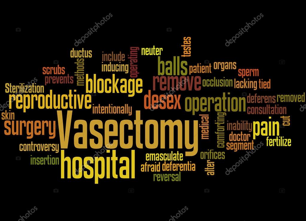 Vasectomía, concepto de nube de palabras 5 2025