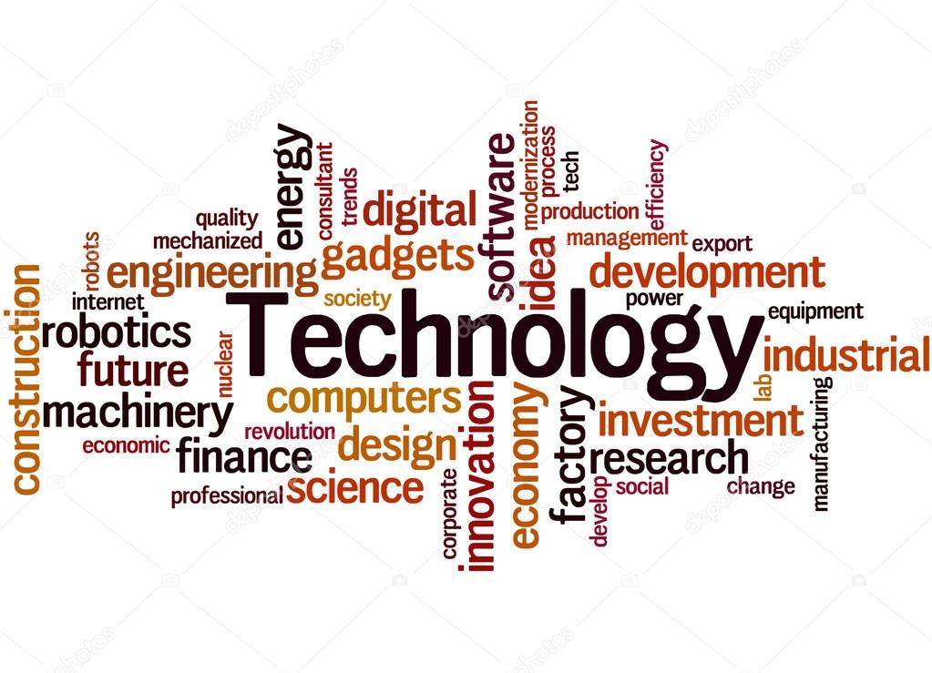 Tecnología, concepto de nube de palabras 8 2022