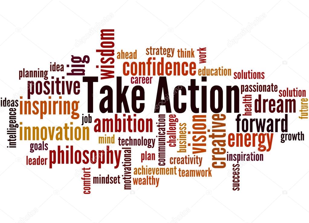 Take Action, word cloud Stock Photo by ©kataklinger 119065836