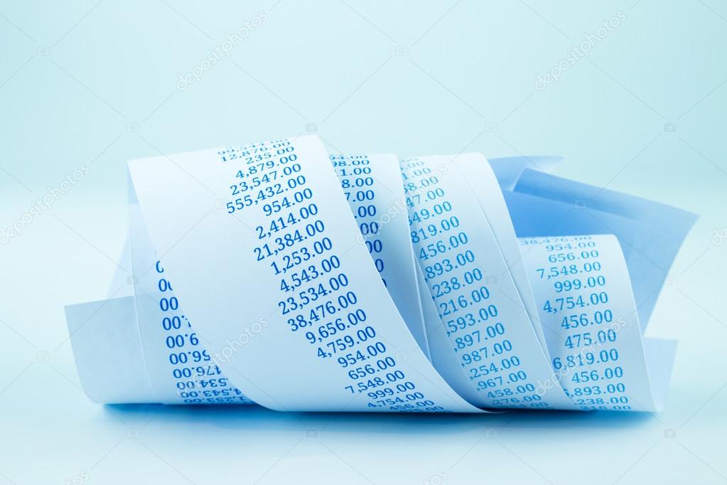 Billing paper rolls in blue tone Stock Photo by ©vinnstock 54441747