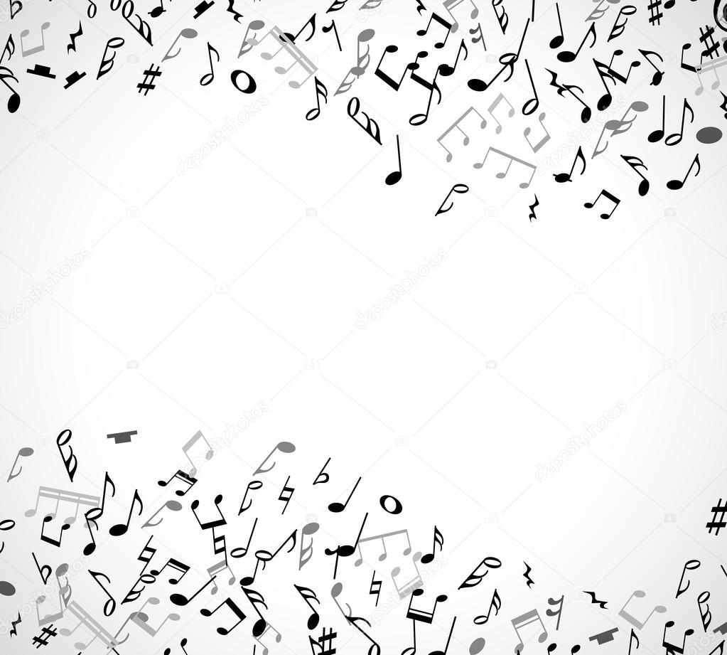 Music Notes Black And White Border