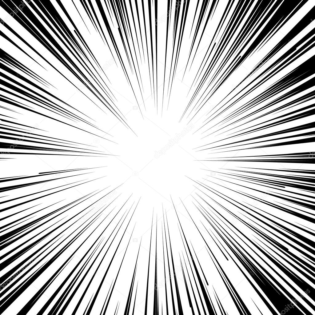 Manga cómic flash explosión líneas radiales fondo . Vector de stock ...