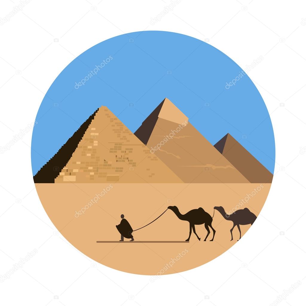 Egypt pyramid icon Stock Illustration by ©Kannaa #109181080