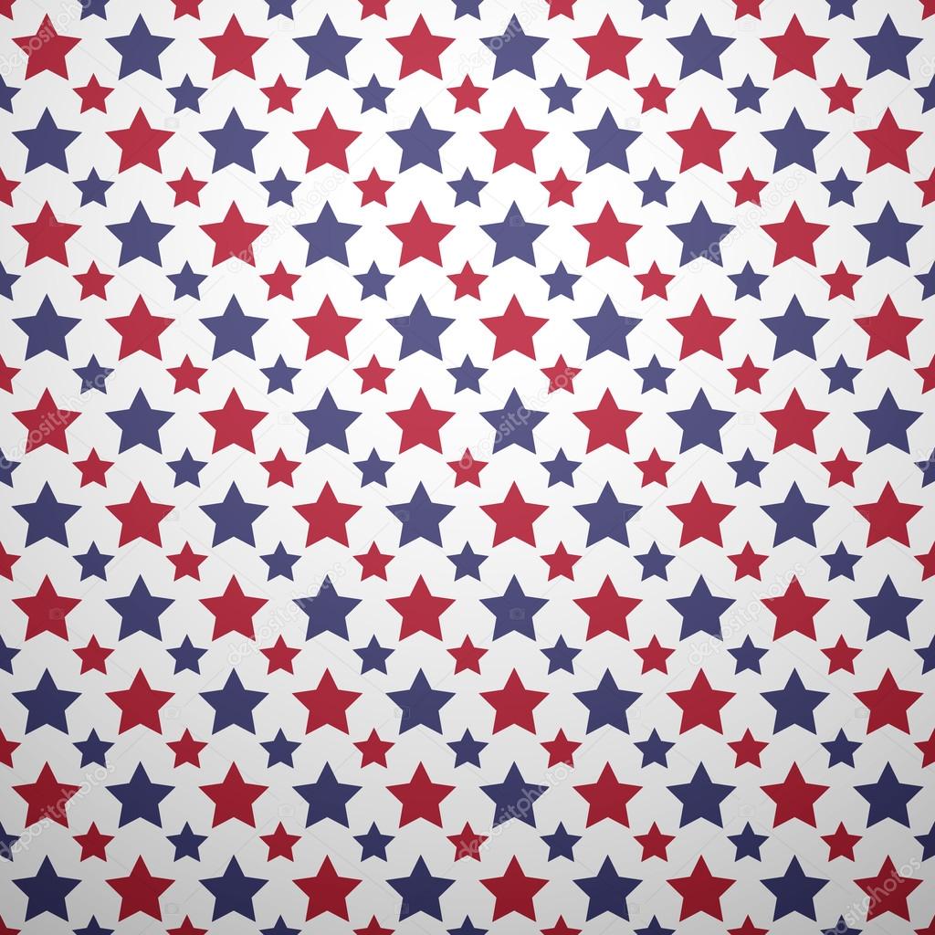 Patriotic red, white and blue geometric seamless pattern — Stock Vector ...