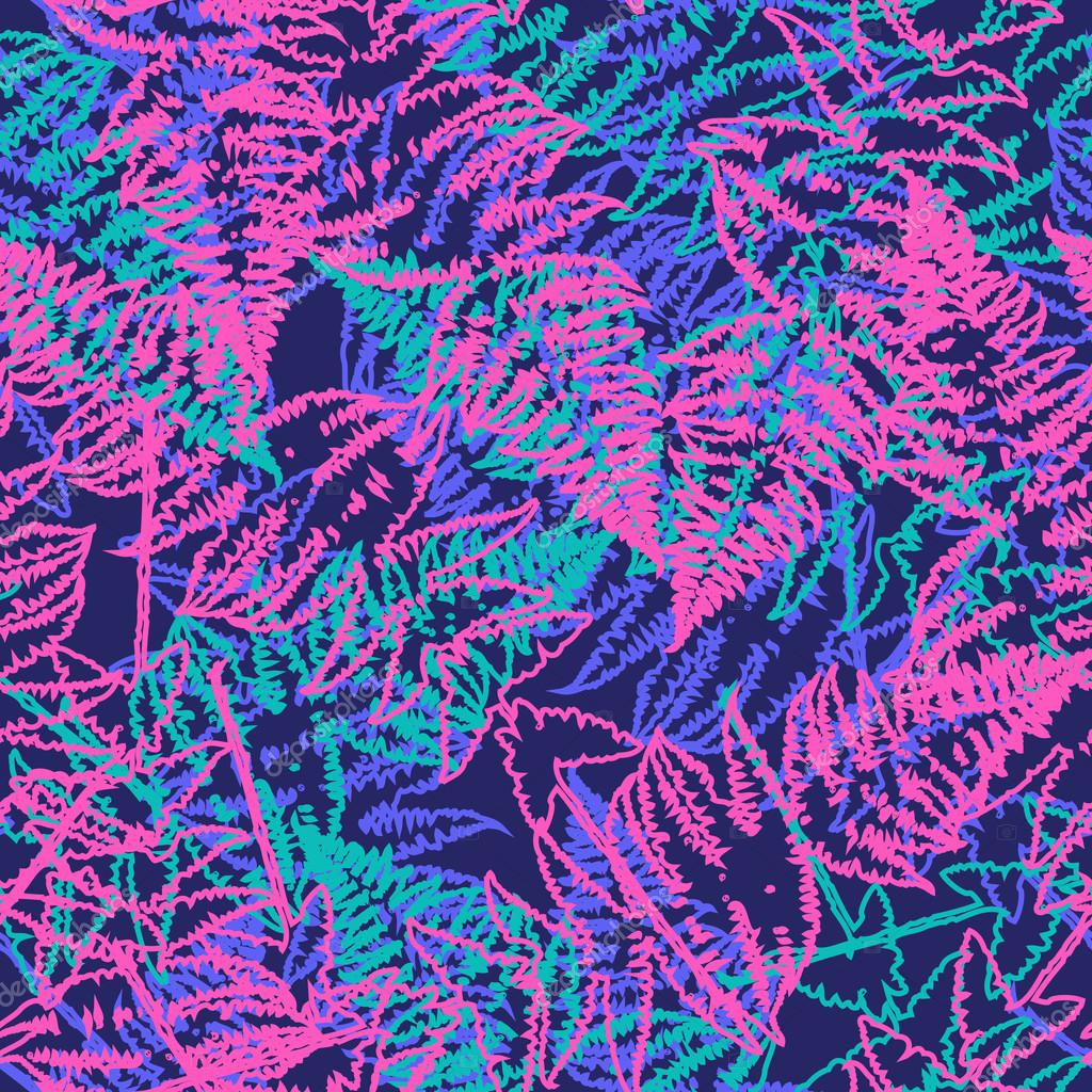 Seamless pattern of fern leaves. Vector illustration Stock Vector Image ...
