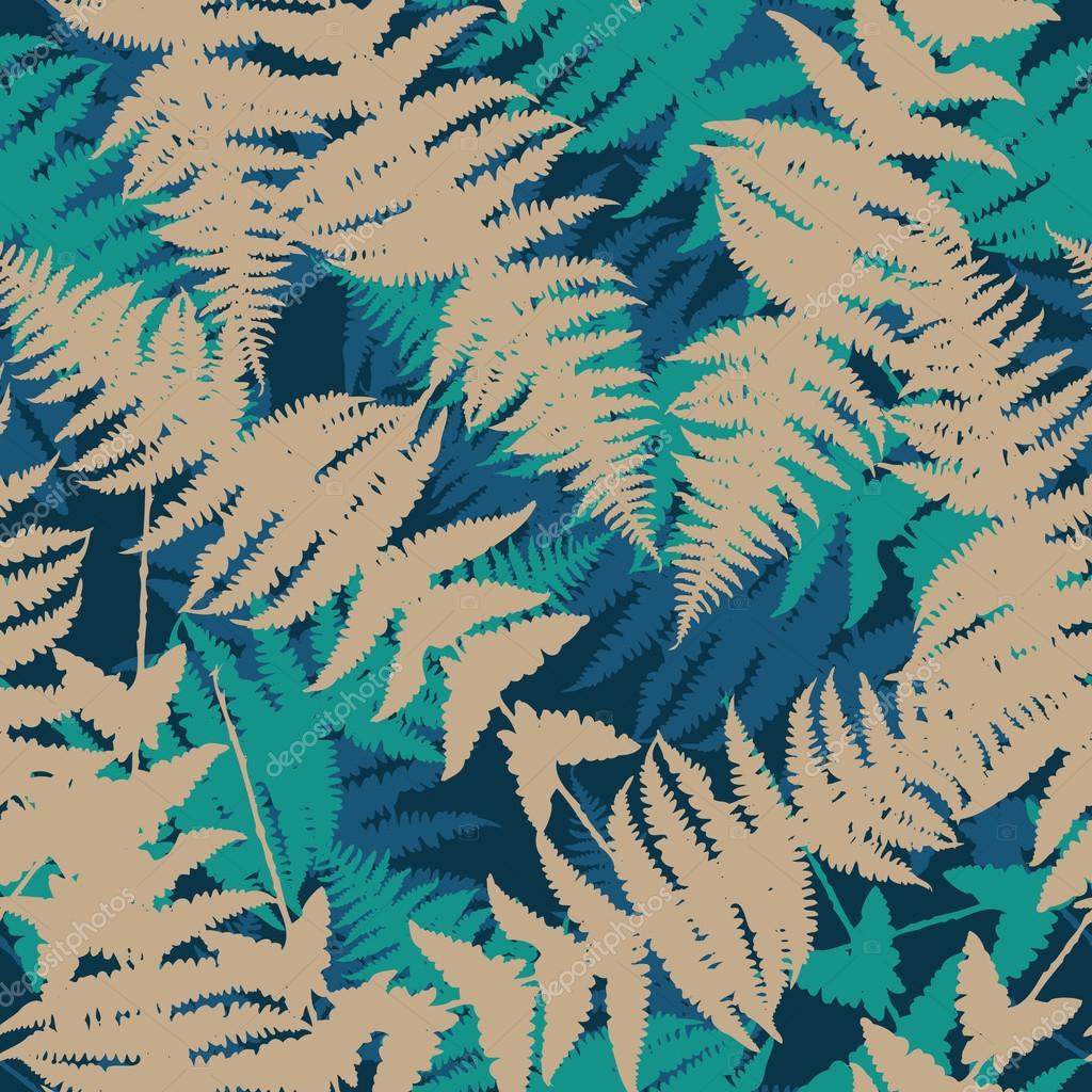 Seamless pattern of fern leaves. illustration Stock Photo by ©Kannaa ...