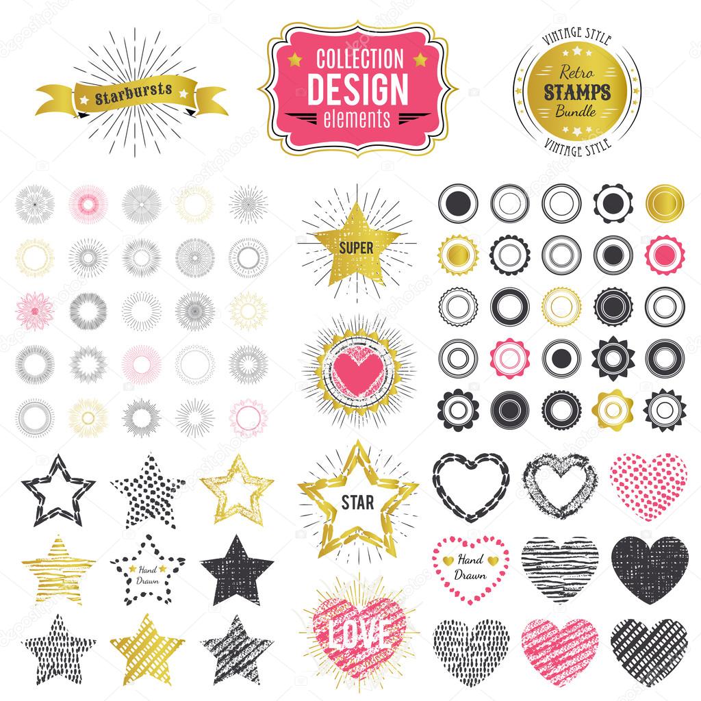 Collection of premium design elements. Vector illustration Stock Vector ...