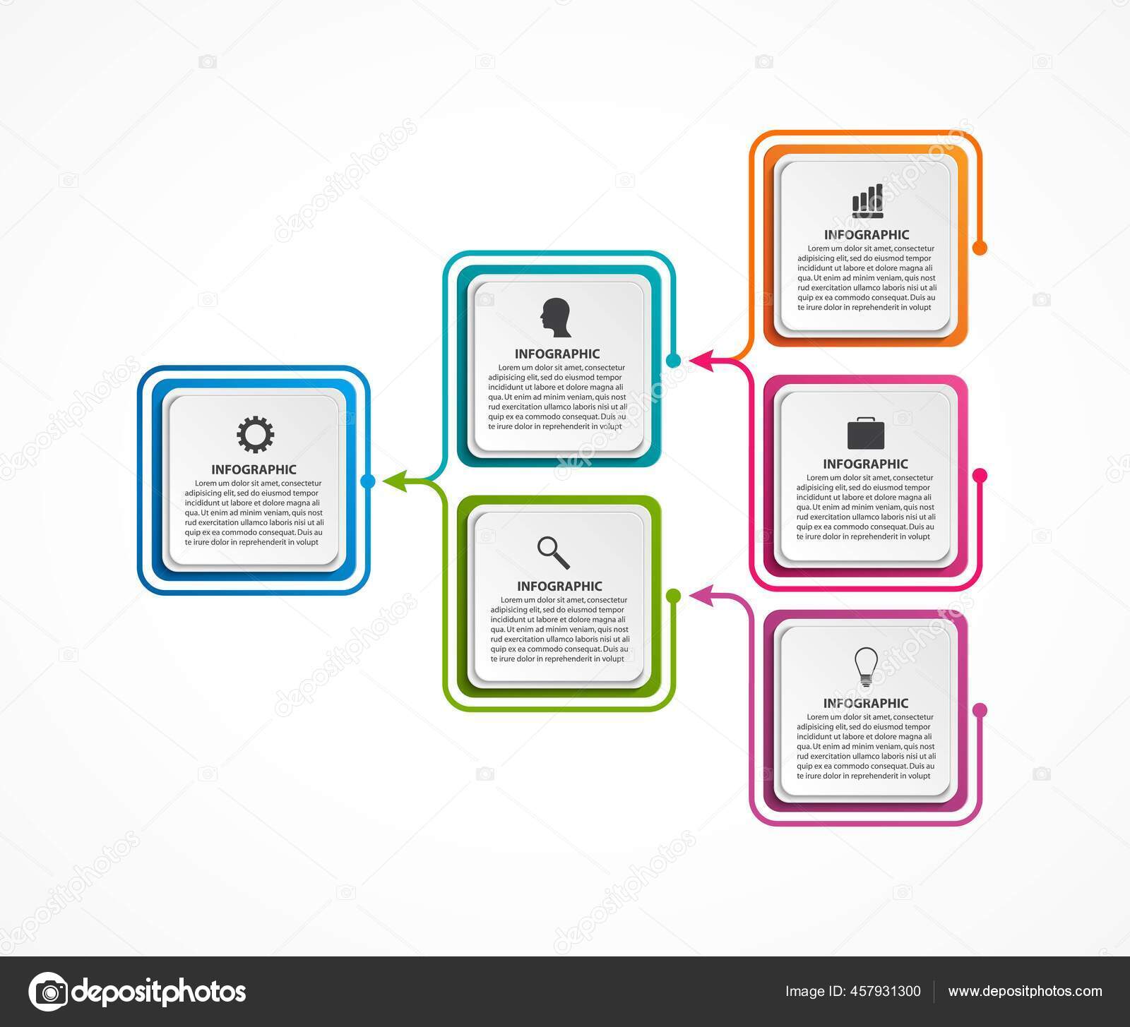 Infographic Design Organization Chart Template Business Presentations ...