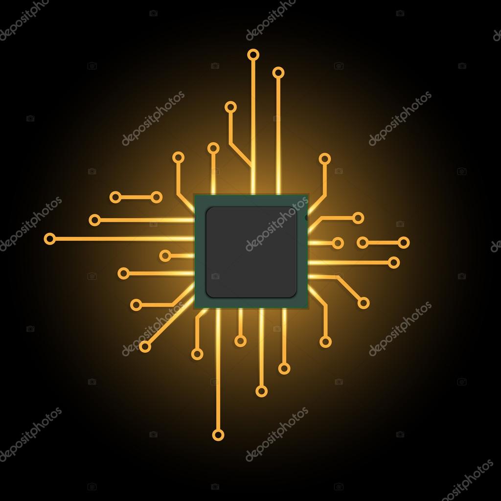 Electronic chip. Vector illustration. Stock Vector Image by ... Electronic chip. Vector illustration. Stock Vector Image by ...