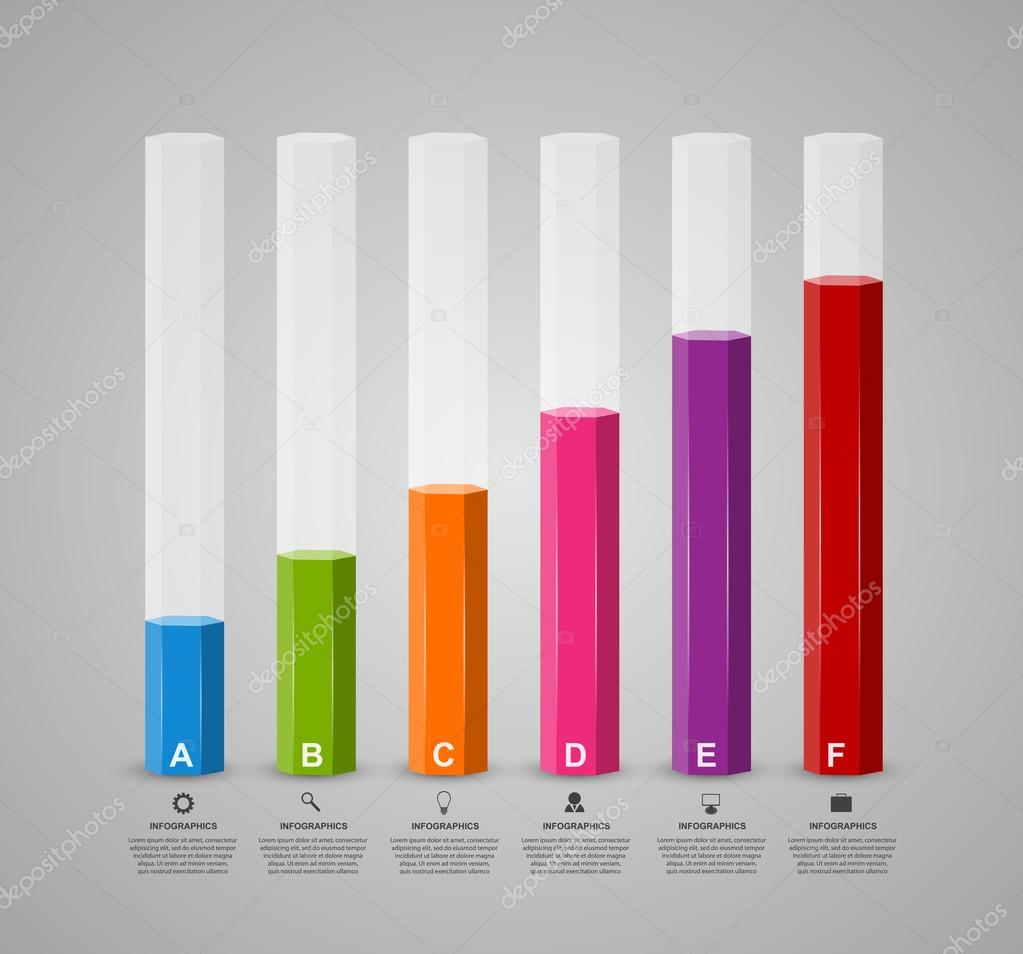 3D chart style infographic design template. Stock Vector by ...