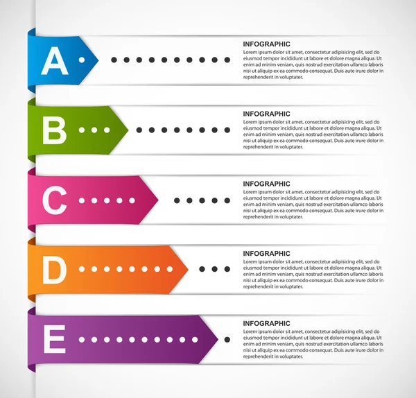 Infographics design with colored paper bookmarks. Stock Vector Image by ...