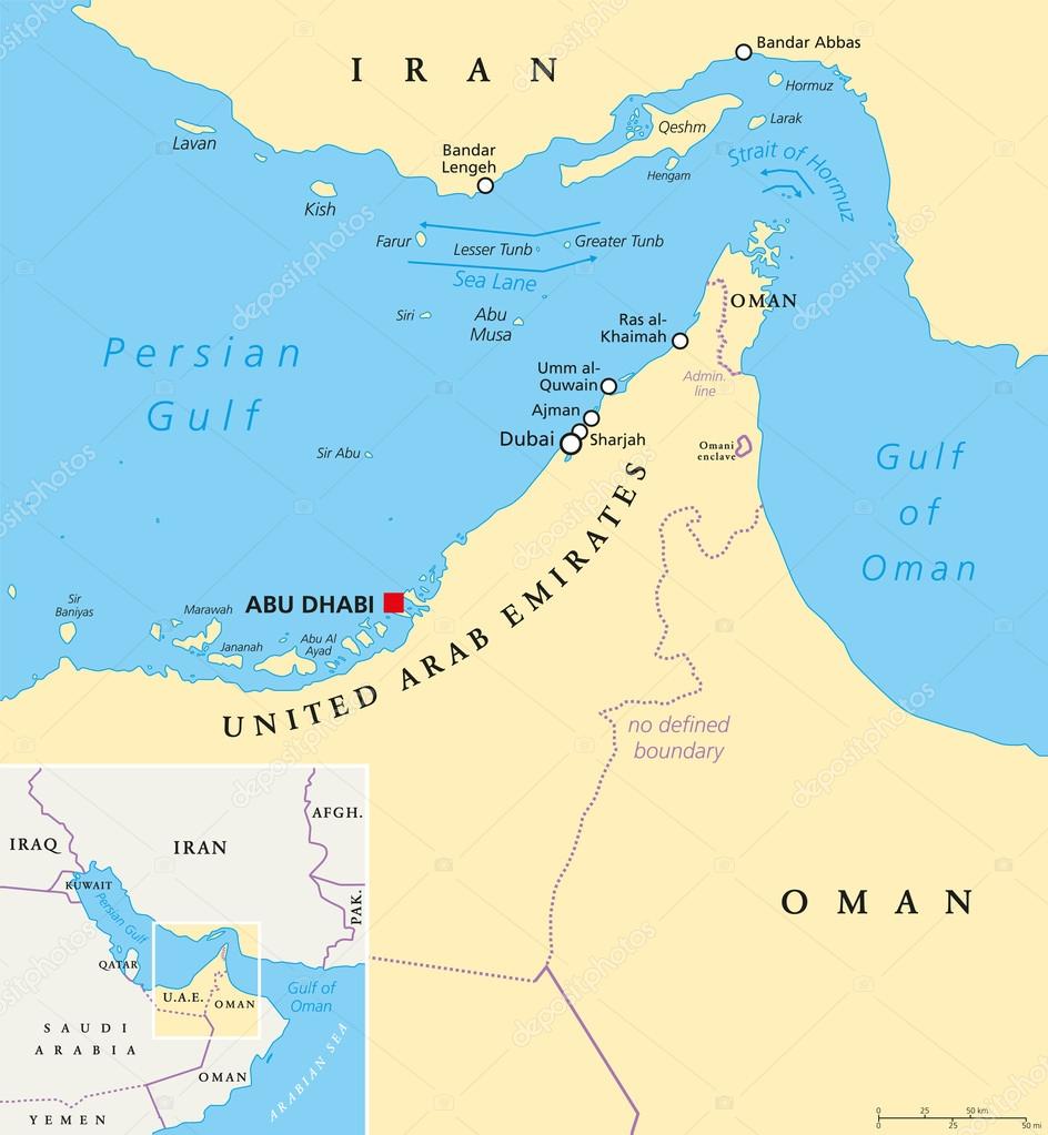 Map Of Persian Gulf And Gulf Of Aden