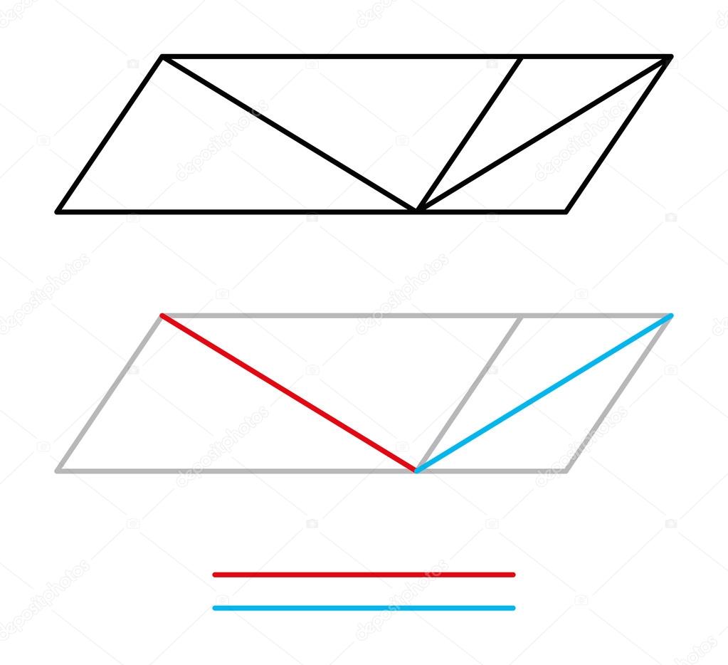 Sander optical illusion or Sanders parallelogram Stock Vector Image by ...