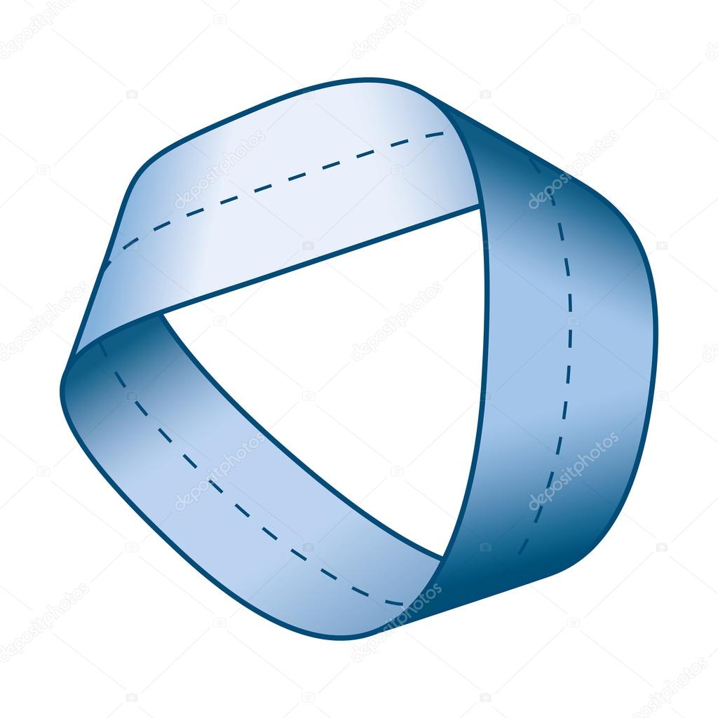 Blue Moebius strip with centerline Stock Vector Image by ©Furian #118626682