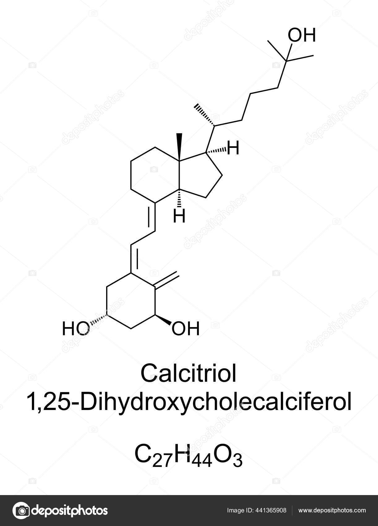 Кальцитриол Химическая Структура Формула Скелета Активная Форма ...