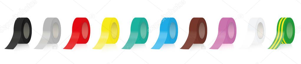 Electrical tapes Vector Art Stock Images | Depositphotos