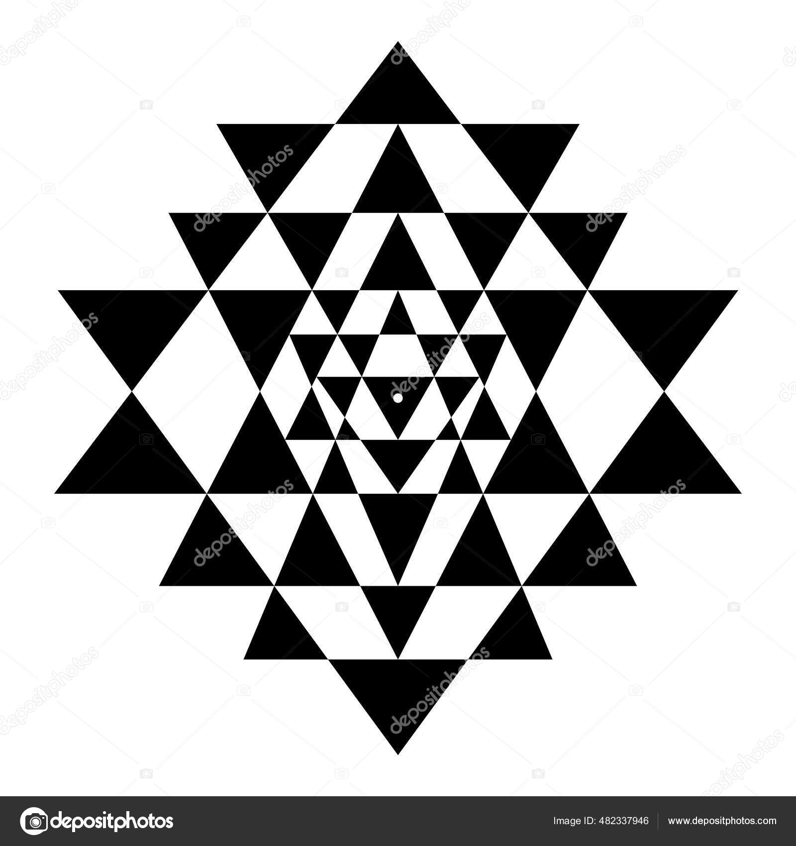 Triangles Shri Yantra Also Called Sri Yantra Shri Chakra Forty Stock ...