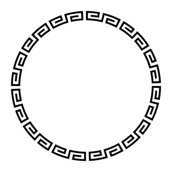 Aztec Stepped Fret Motif Circle Frame Meander Pattern Border Made ...