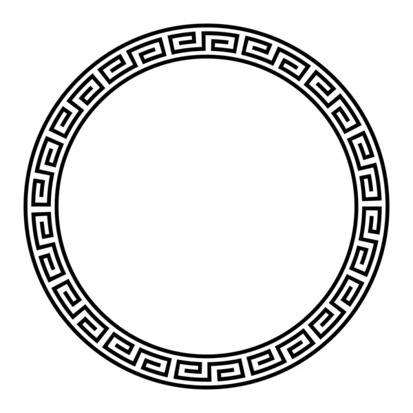 Aztec Stepped Fret Motif Circle Frame Meander Pattern Border Made ...