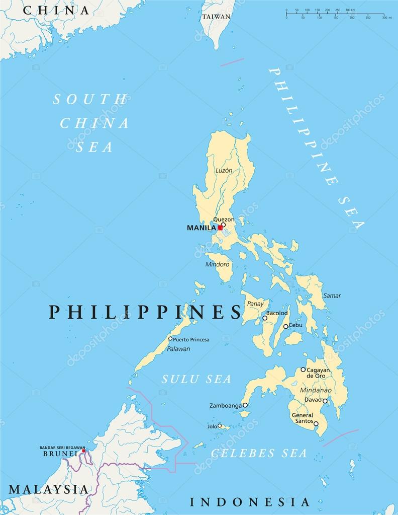 Mapa político de Filipinas 2024